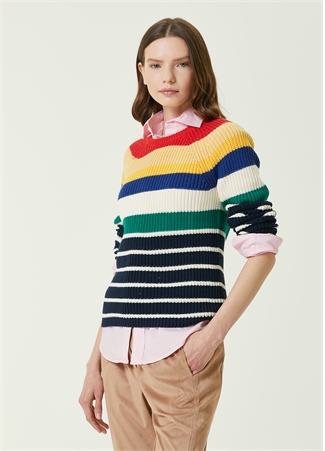 Polo Ralph Lauren Kadın Bisiklet Yaka Colorblock Çizgili Kazak XS EU Polo Ralph Lauren Kadın Bisiklet Yaka Colorblock Çizgili Kazak XS EU