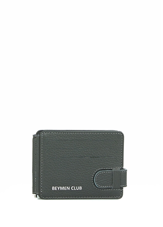 Beymen Club Erkek Gri Logolu Para Tutacaklı Deri Cüzdan EU Beymen Club Erkek Gri Logolu Para Tutacaklı Deri Cüzdan EU
