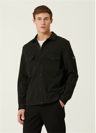 Calvin Klein Erkek Comfort Fit Siyah Gömlek S EU