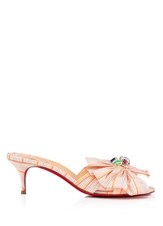 Christian Louboutin Kadın Marie Anne Pembe Taş İşlemeli Terlik 36 EU Christian Louboutin Kadın Marie Anne Pembe Taş İşlemeli Terlik 36 EU