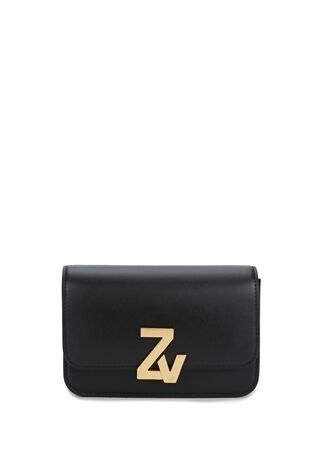 Zadig&Voltaire Kadın Siyah Logolu Deri Bel Çantası EU