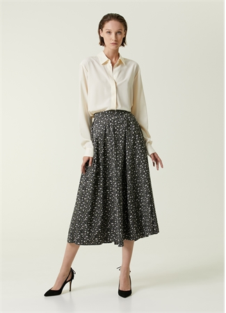 Beymen Collection Kadın Haki Leopar Desenli Midi Tafta Etek 34 Beymen Collection Kadın Haki Leopar Desenli Midi Tafta Etek 34