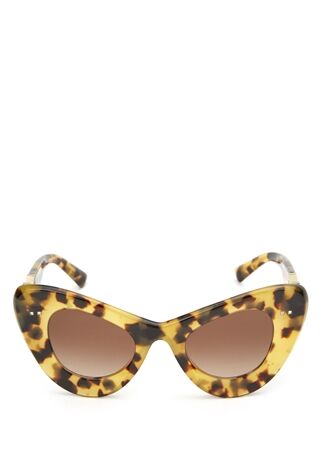 Valentino Kadın Cat Eye Formlu Turtle Desenli Güneş Gözlüğü 46 EU Valentino Kadın Cat Eye Formlu Turtle Desenli Güneş Gözlüğü 46 EU
