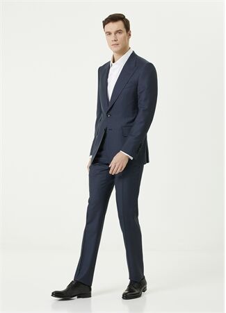 Tom Ford Erkek Lacivert Yün Takım Elbise 50 It