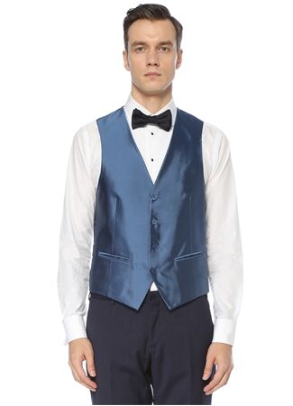 Palzileri Lab Erkek Mavi İpek Yelek 52 IT Palzileri Lab Erkek Mavi İpek Yelek 52 IT