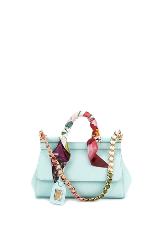Dolce&gabbana Kadın Sicily Mavi Deri Çanta Eu Dolce&gabbana Kadın Sicily Mavi Deri Çanta Eu