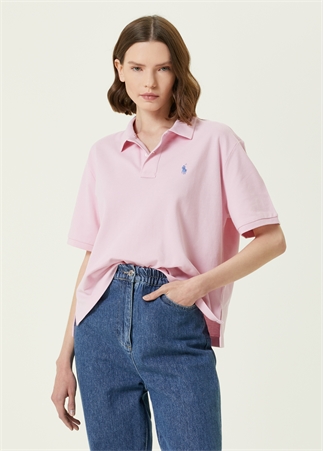 Polo Ralph Lauren Kadın Pembe Yaka T-shirt Xs Eu