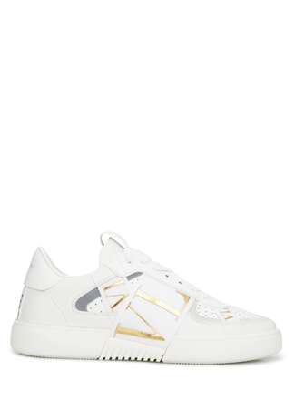 Valentino Garavani Kadın VLTN Beyaz Gold Deri Sneaker 37 EU Valentino Garavani Kadın VLTN Beyaz Gold Deri Sneaker 37 EU