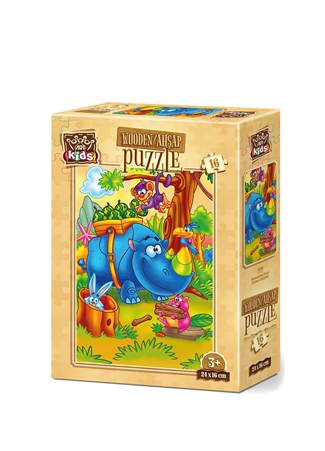 Art Puzzle Çalışkan Gergedan 6 Parça Ahşap Eu Art Puzzle Çalışkan Gergedan 6 Parça Ahşap Eu