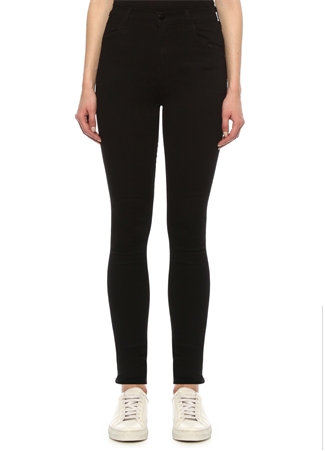 J Brand Kadın Skinny Fit Maria Siyah Yüksek Bel Jean Pantolon 25 US