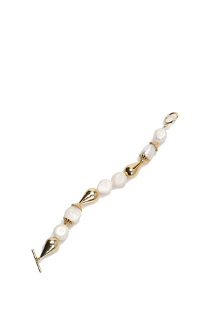 Linya Jewellery Kadın Dora İnci Detaylı Gümüş Rengi Bileklik Altın EU Linya Jewellery Kadın Dora İnci Detaylı Gümüş Rengi Bileklik Altın EU