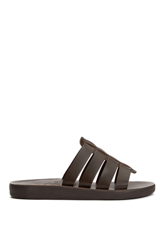 Ancient Greek Sandals Erkek Kahverengi Deri Terlik 4 Eu Ancient Greek Sandals Erkek Kahverengi Deri Terlik 4 Eu