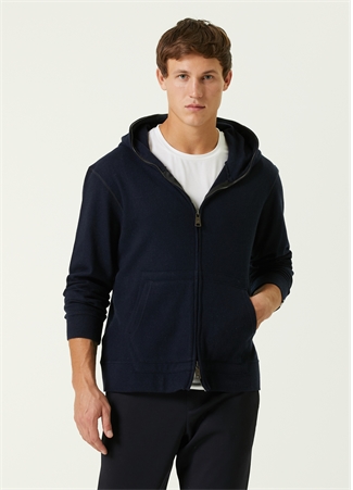 Gabriele Pasini Erkek Siyah Kapüşonlu Patch Detaylı Kaşmir Sweatshirt S EU Gabriele Pasini Erkek Siyah Kapüşonlu Patch Detaylı Kaşmir Sweatshirt S EU