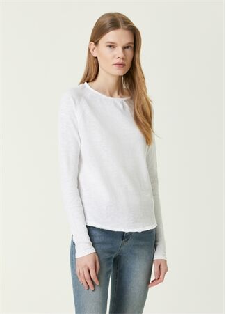 American Vintage Kadın Beyaz Uzun Kollu T-shirt S EU American Vintage Kadın Beyaz Uzun Kollu T-shirt S EU
