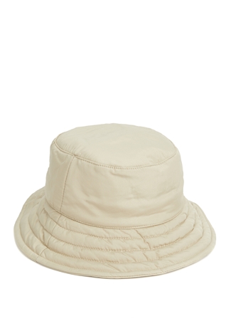 Beymen Club Kadın Bej Kapitone Dokulu Bucket Şapka EU