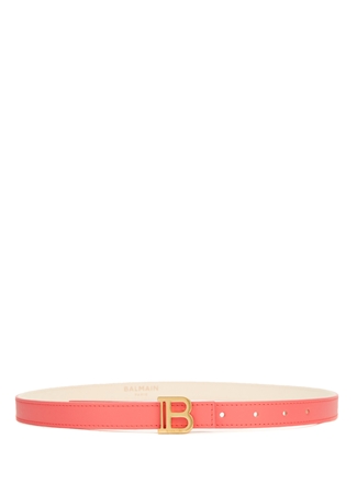 Balmain Kadın Pembe Gold Logolu Deri Kemer 80 EU Balmain Kadın Pembe Gold Logolu Deri Kemer 80 EU