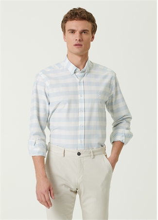 Beymen Club Erkek Comfort Fit Mavi Beyaz Çizgili Gömlek S EU Beymen Club Erkek Comfort Fit Mavi Beyaz Çizgili Gömlek S EU