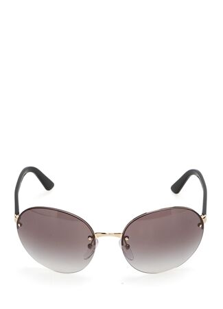 Prada Kadın Yuvarlak Formlu Güneş Gözlüğü Siyah 6 EU