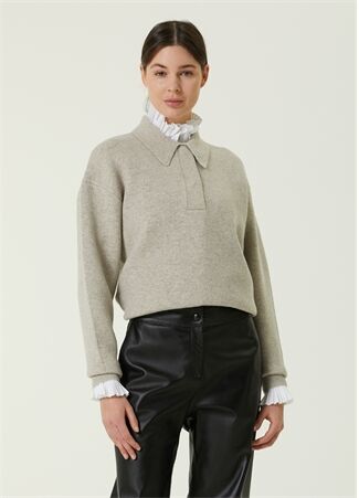 Etoile Isabel Marant Kadın Lark Bej Yün Kazak 34 FR