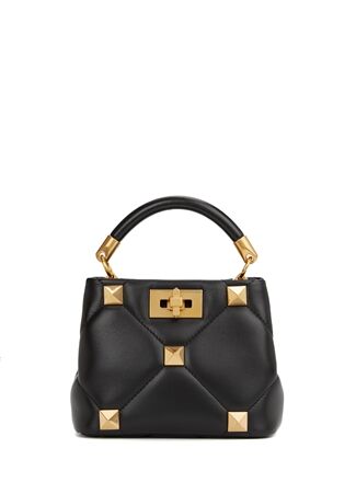 Valentino Garavani Kadın Siyah Kapitoneli Deri Omuz Çantası EU Valentino Garavani Kadın Siyah Kapitoneli Deri Omuz Çantası EU