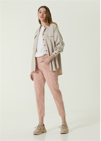 Network Kadın Basic Fit Pembe Jean Pantolon Bordo 3 EU