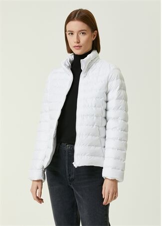 Beymen Club Kadın Beyaz Dik Yaka Puff Mont XS EU Beymen Club Kadın Beyaz Dik Yaka Puff Mont XS EU