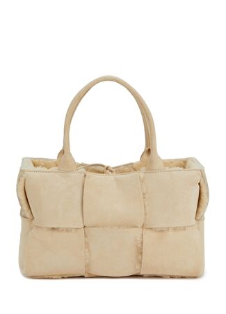 Bottega Veneta Kadın Arco Bej Deri Çanta EU