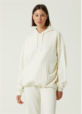SOONTOBEANNOUNCED Kadın Beyaz Kapüşonlu Logo Baskılı Sweatshirt XS EU SOONTOBEANNOUNCED Kadın Beyaz Kapüşonlu Logo Baskılı Sweatshirt XS EU