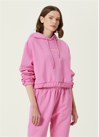Les Benjamins Kadın Pembe Kapüşonlu Logolu Sweatshirt L Eu Les Benjamins Kadın Pembe Kapüşonlu Logolu Sweatshirt L Eu