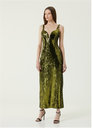 Galvan Kadın Savannah Yeşil İşlemeli Maksi Abiye Elbise 36 FR Galvan Kadın Savannah Yeşil İşlemeli Maksi Abiye Elbise 36 FR