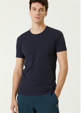 Paul Smith Erkek Lacivert Logo Detaylı T-shirt M EU
