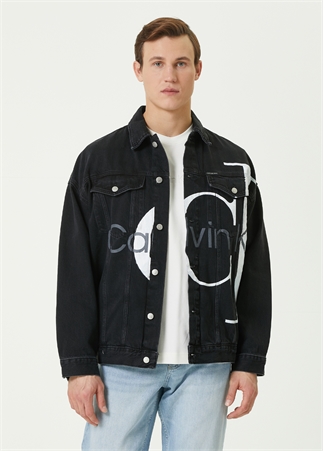 Ck Jeans Erkek Siyah Logolu Oversized Denim Ceket M Eu Ck Jeans Erkek Siyah Logolu Oversized Denim Ceket M Eu