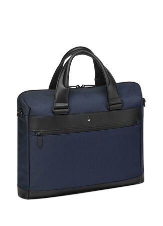 Montblanc Erkek Nightflight Lacivert Deri Evrak Çantası EU