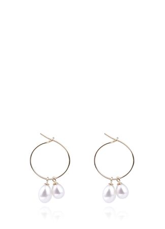Lulu Jewelery Kadın Abelia Pearl Gold Gümüş Rengi Küpe Altın EU Lulu Jewelery Kadın Abelia Pearl Gold Gümüş Rengi Küpe Altın EU