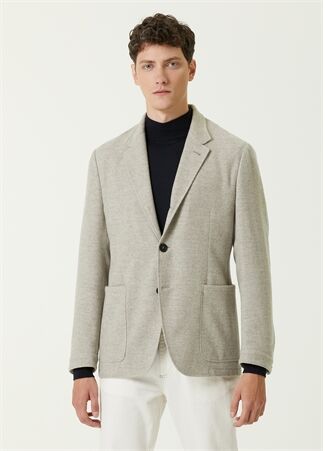 Canali Erkek Bej Yün Ceket 50 IT