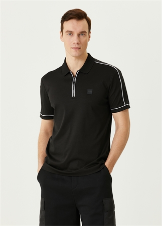 Boss Erkek Regular Fit Siyah Polo Yaka T-shirt S EU