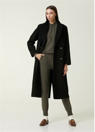 Sandro Kadın Haki Dar Paça Kaşmir Pantolon 36 FR