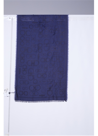 Salvatore Ferragamo Kadın Lacivert Logo Desenli İpek Şal Eu Salvatore Ferragamo Kadın Lacivert Logo Desenli İpek Şal Eu