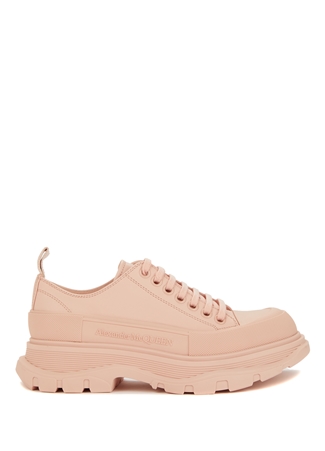 Alexander McQueen Kadın Pembe Logolu Kalın Tabanlı Deri Sneaker 35 EU Alexander McQueen Kadın Pembe Logolu Kalın Tabanlı Deri Sneaker 35 EU