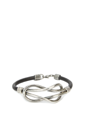 Semra Ecer Erkek Düğüm 3 Siyah Gümüş Rengi Bileklik EU Semra Ecer Erkek Düğüm 3 Siyah Gümüş Rengi Bileklik EU