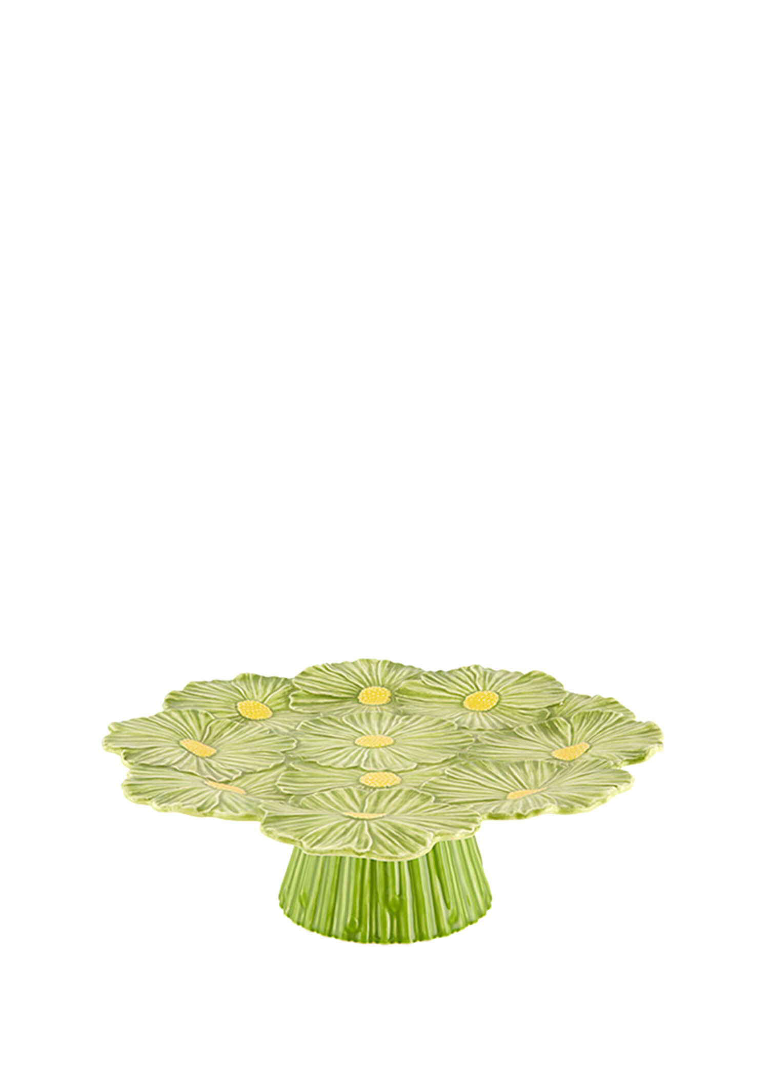 Bordallo Pinheiro - Maria Flor Green Ceramic Cake Stand