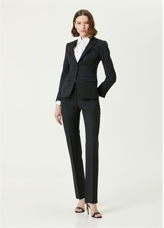 Pal Zileri Kadın Siyah Çizgili Yün Takım Elbise 42 It