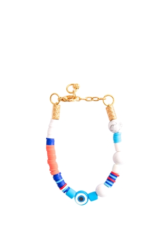 Nauu Kadın Colorblocked Boncuklu Altın Rengi Kaplama Bileklik EU Nauu Kadın Colorblocked Boncuklu Altın Rengi Kaplama Bileklik EU