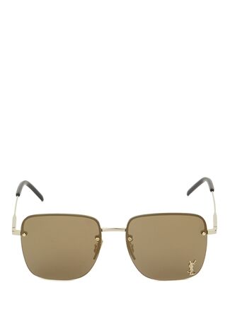 Kadın Gold Kare Formlu Güneş Gözlüğü Altın Rengi EU