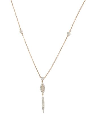 Collection Kadın Pırlantalı Altın Rengi Kolye EU