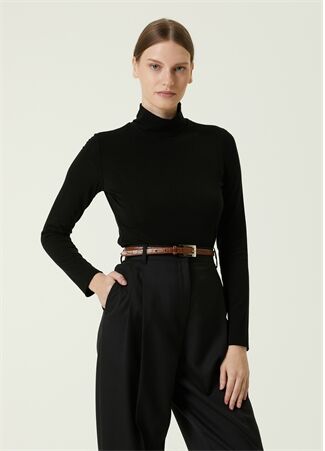 The Row Kadın Siyah Dik Yaka Kazak M EU