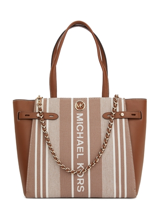 Michael Kors Kadın Taba Logo Jakarlı Omuz Çantası Turuncu EU Michael Kors Kadın Taba Logo Jakarlı Omuz Çantası Turuncu EU