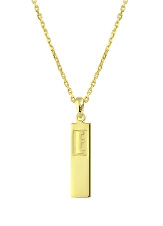 Boga Kadın Harf Detaylı Altın Rengi Kolye EU