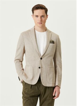 Maurizio Baldassari Erkek Bej Ceket 48 Eu