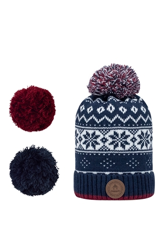 Cabaia Kadın Bloody Mary Lacivert Ponpon Detaylı Bere EU Cabaia Kadın Bloody Mary Lacivert Ponpon Detaylı Bere EU